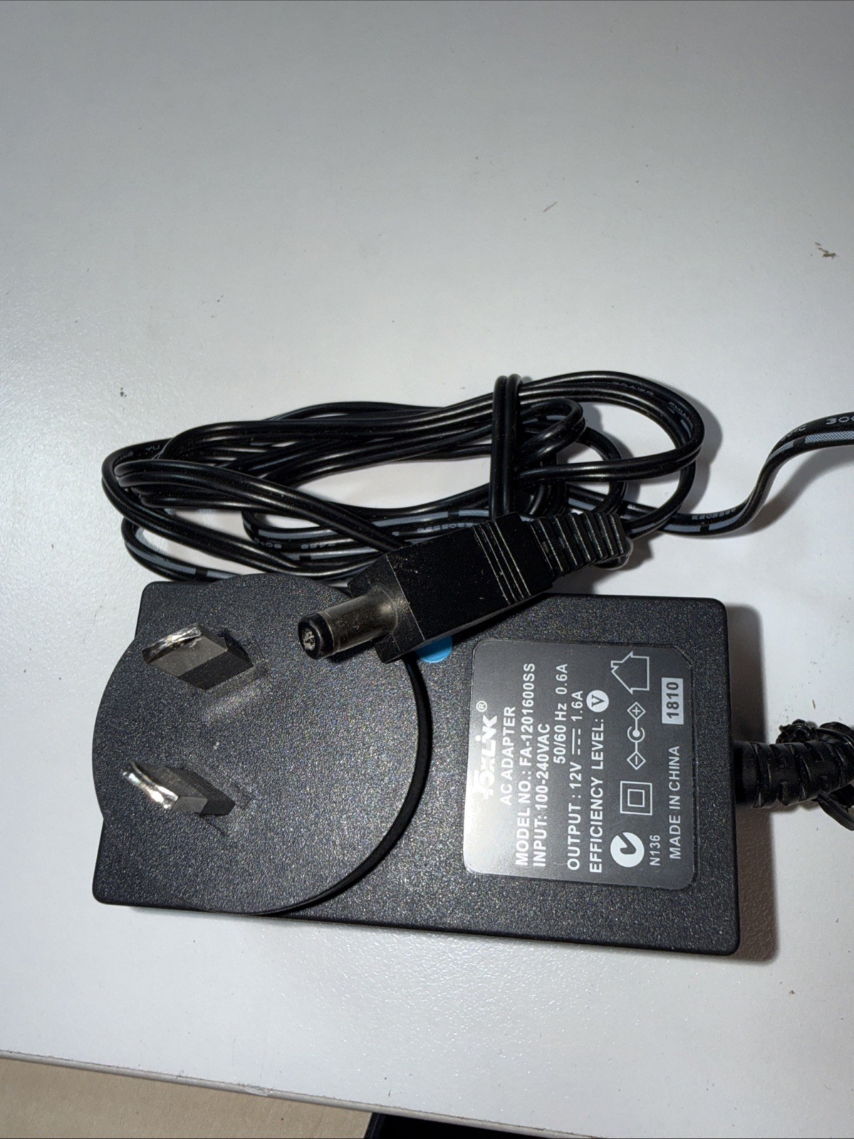 FOXLNK FOXLINK FA-1201600SS 12.0V 1.6A with 5.5mm plug AC ADAPTER (47-25) | eBay Australia