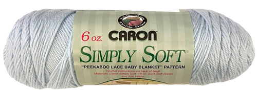 Yarn Soft Blue 9712 Simply Soft Caron Baby Blanket Medium 4 Total ...