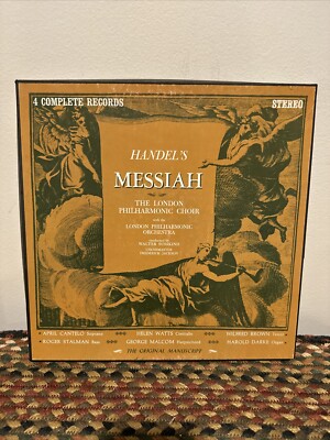 Vinyl LP - London Philharmonic Choir - Handel's Messiah - 4 record set ...