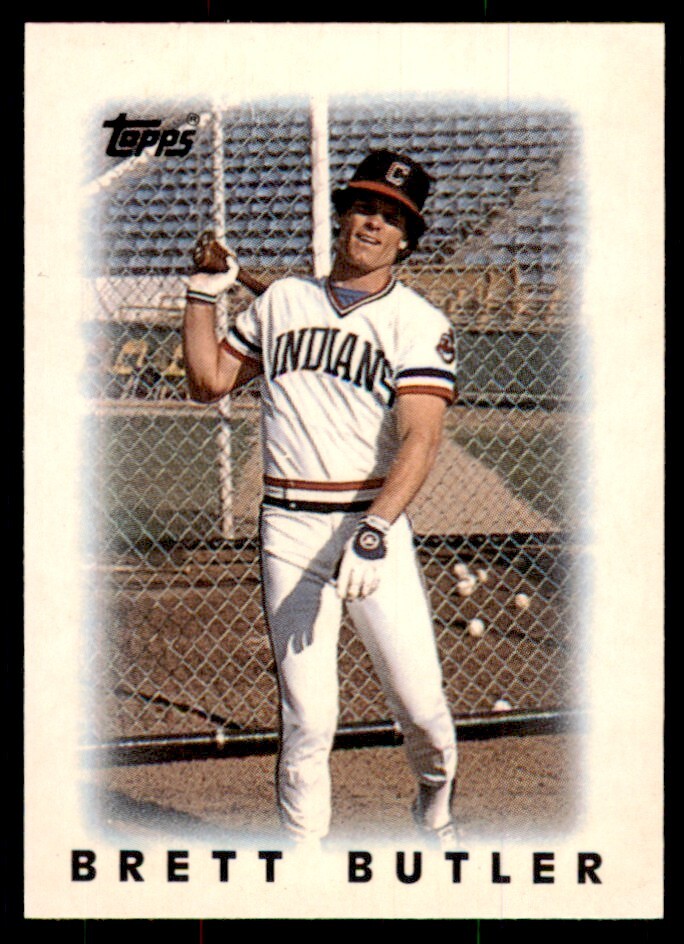 1986 Topps Major League Leaders Minis Brett Butler. Baseball Cards #12 ...