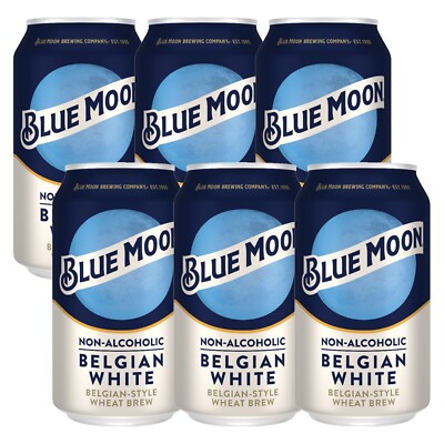 Blue Moon Non Alcoholic Belgian White (6 Pack of 12oz Cans) | eBay