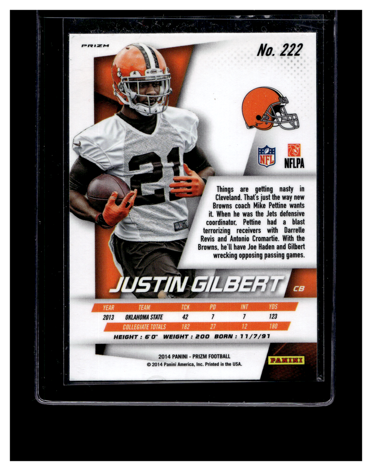 2014 Panini Prizm #222 Justin Gilbert Panini Logo Prizm | eBay