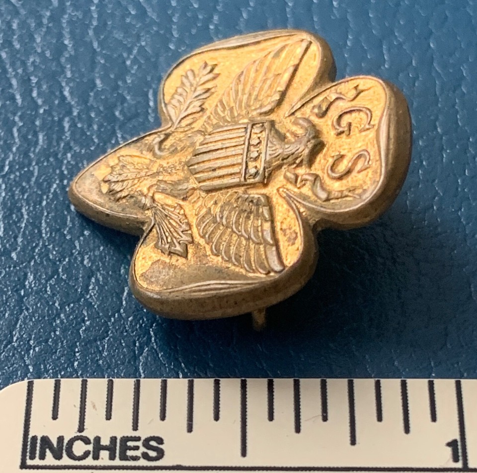 Vintage GIRL SCOUT Tenderfoot Rank Badge PIN GS Membership Uniform Sash ...