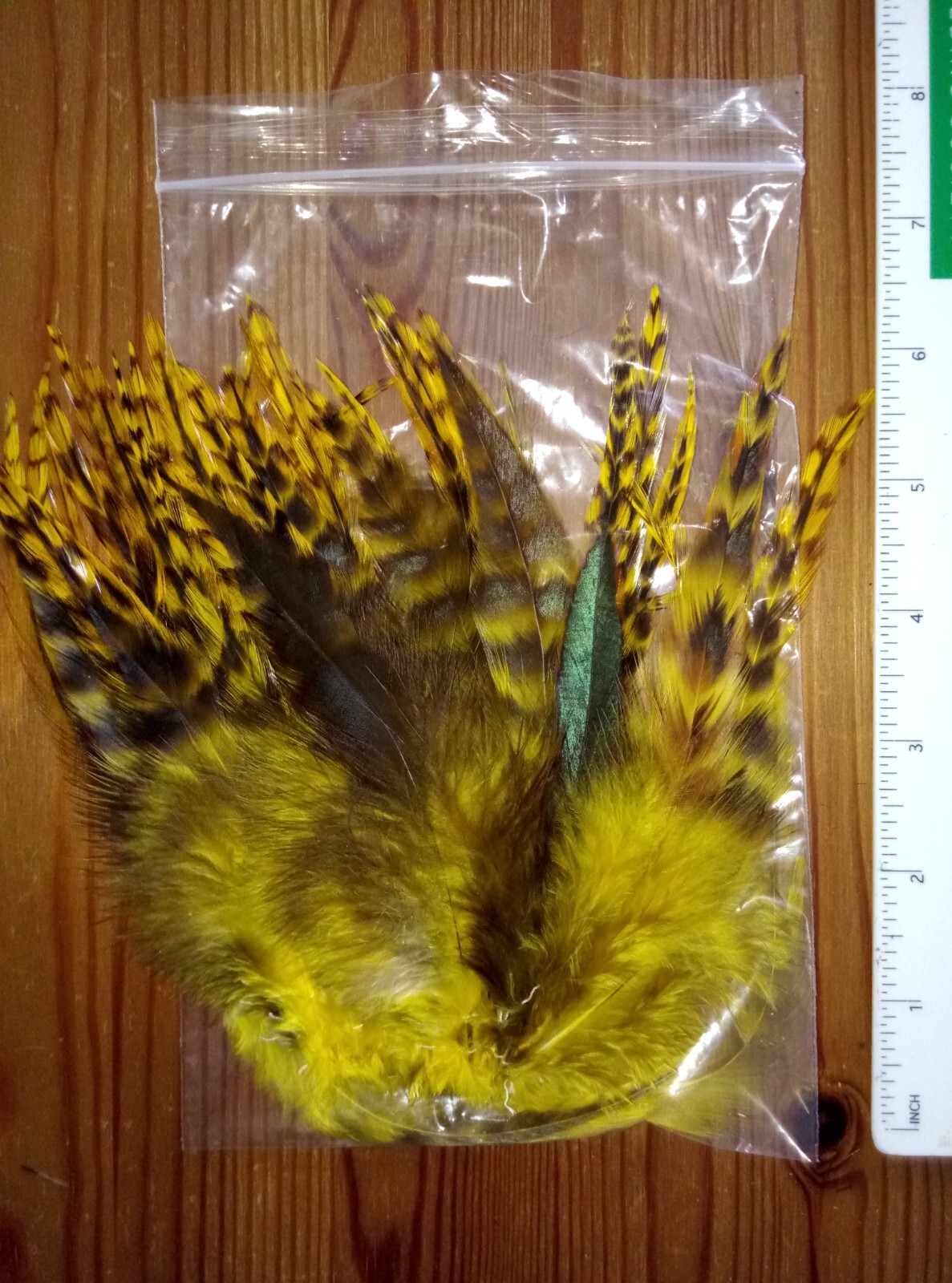 Packet Of Tied Dyed Yellow Hackles (1) | eBay UK