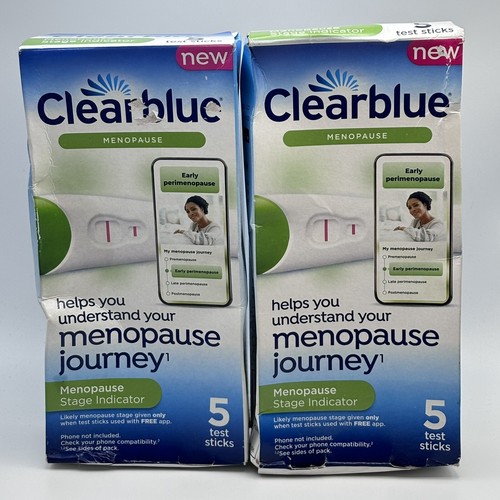 2X Clearblue Menopause Stage Indicator 5 Test Sticks Each Exp 03/2025 ...