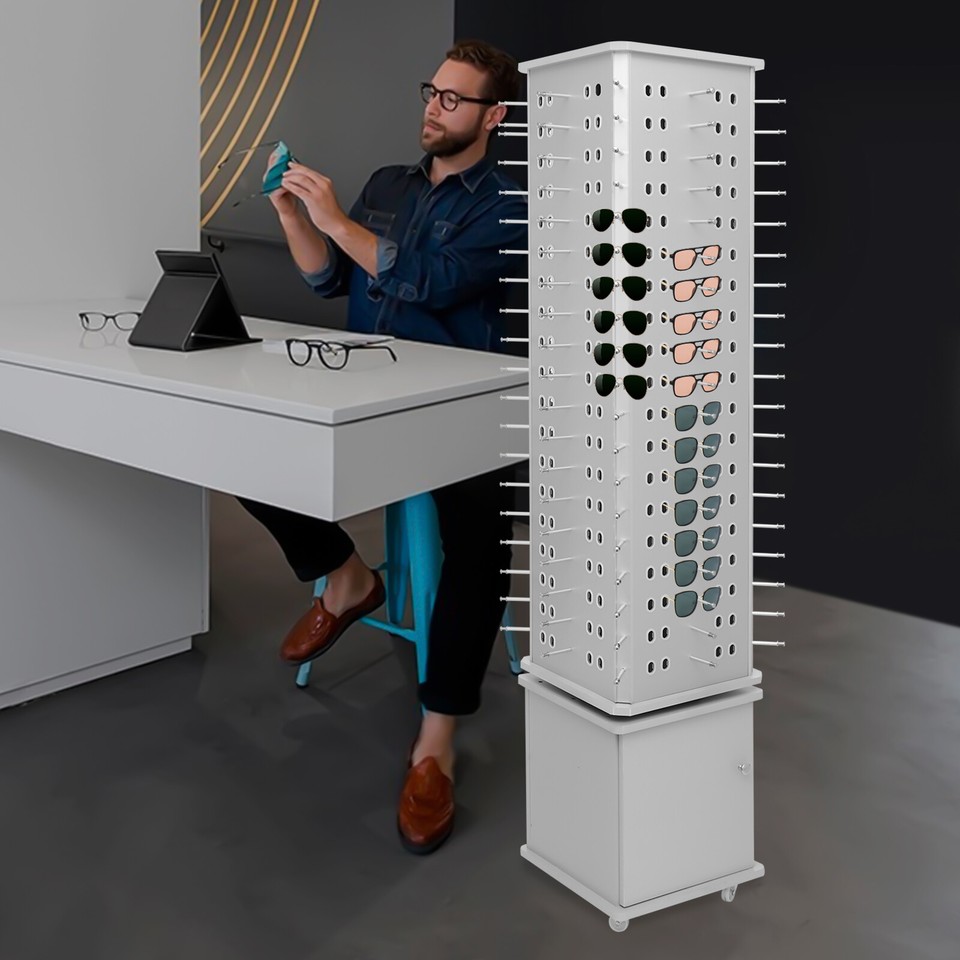 152 Eyeglass Holder Sunglass Rack Sunglasses 4-Side Display Stand Floor ...