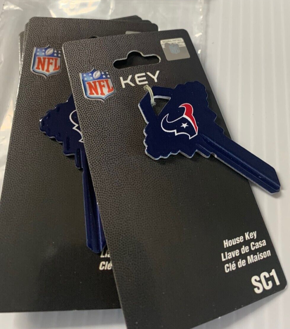 5 NFL Officially Licensed Football HOUSTON TEXANS House key Blanks SC1 ...