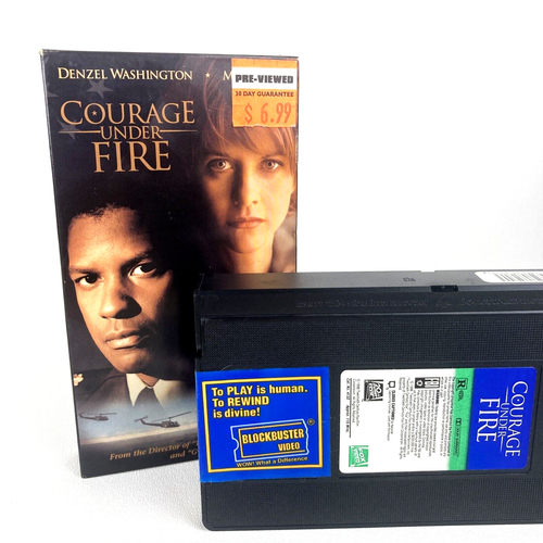Courage Under Fire VHS 1997 Video Tape Denzel Washington, Meg Ryan ...