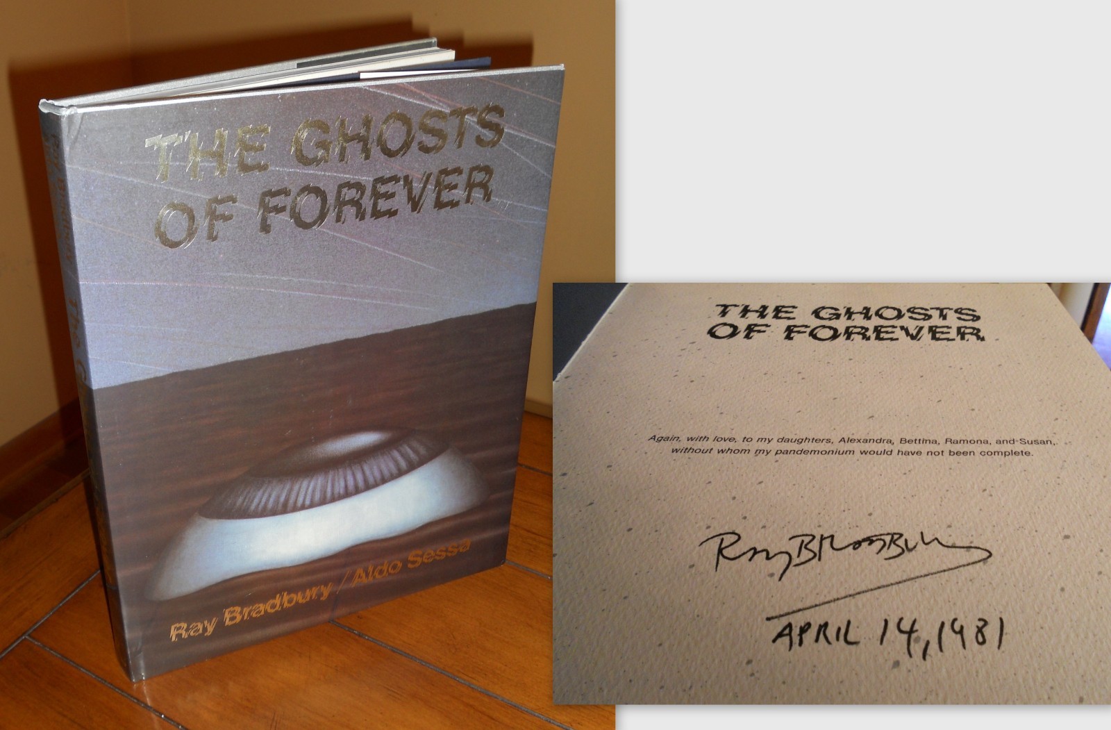 Signed/Dated First Edition ~ The Ghosts of Forever by Ray Bradbury ...
