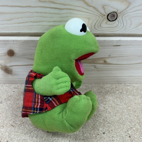 Vintage 1987 Henson Muppets Baby Kermit 7" Plush Plaid 80s Stuffed ...