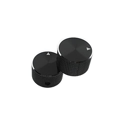 2Pcs Rotary Potentiometer Control Black Aluminum Alloy Volume Audio ...