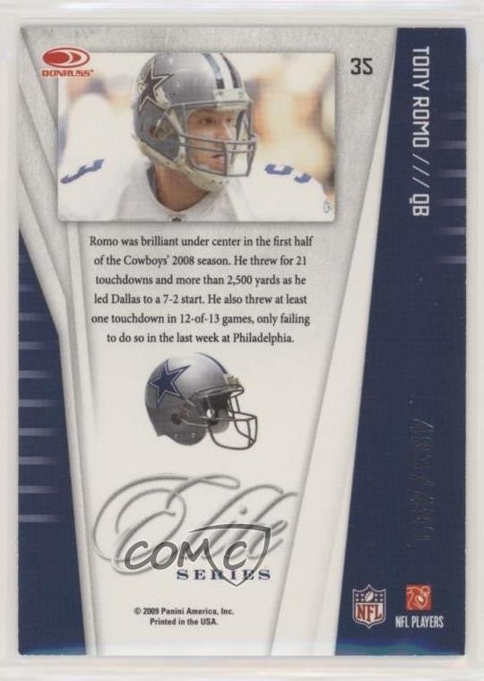 2009 Donruss Elite Elite Series Green /499 Tony Romo #35 7uo | eBay