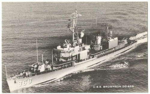 USS Brownson (DD-868) U.S. Navy Gearing-class Destroyer 1960's | eBay