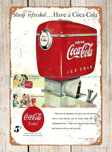 man cave club wall decor 1948 classic soda pop ads tin sign | eBay