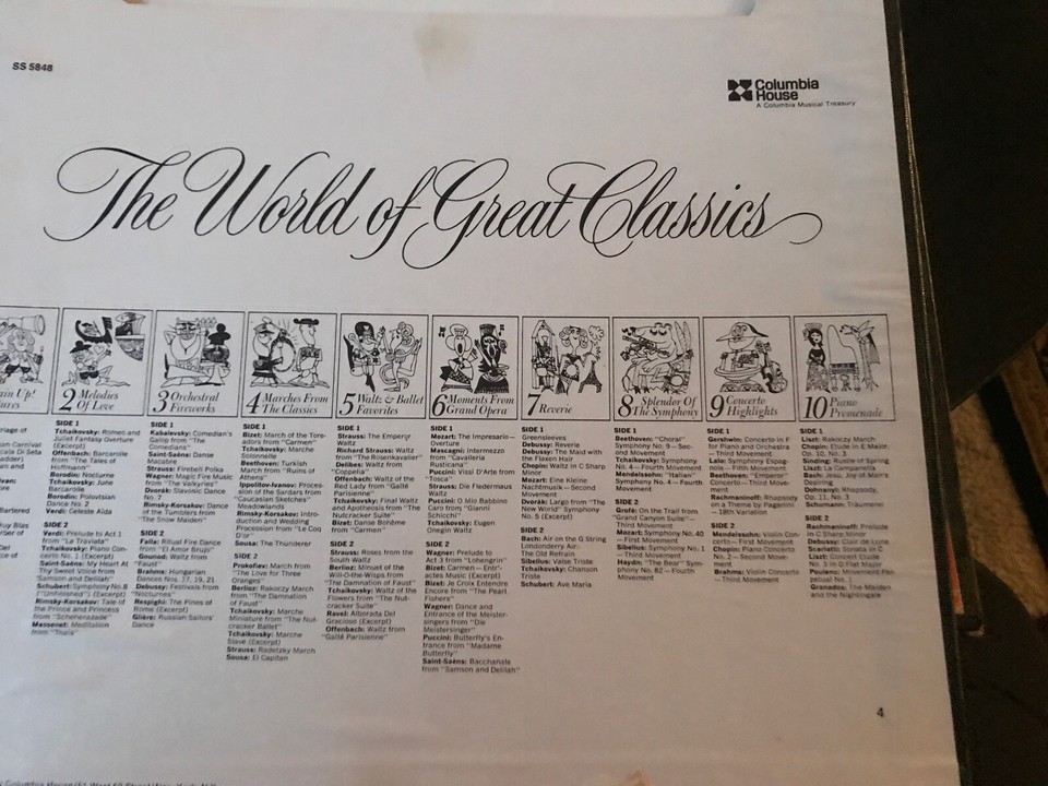 The World Of Great Classics 10 Columbia Mozart Beethoven Waltz Opera ...