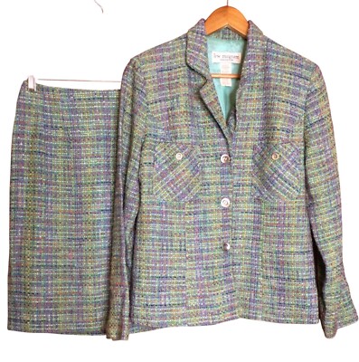 Lew Magram Collection Womens Vintage 2-Piece Blazer & Skirt Set Size 8 ...