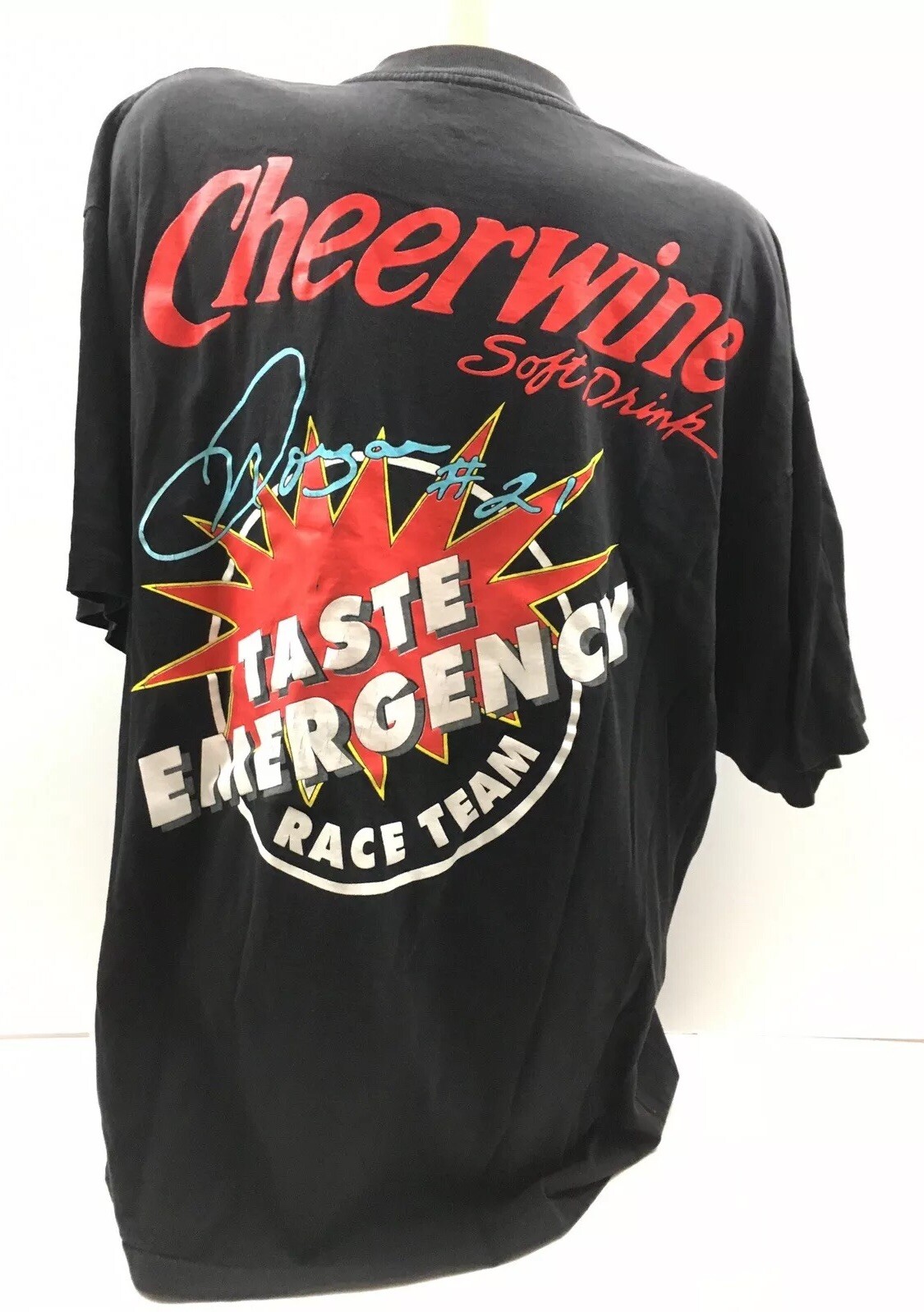 Vtg 90s Morgan Shepherd Men's T-Shirt 2 Sided Nascar Cheerwine Racing ...