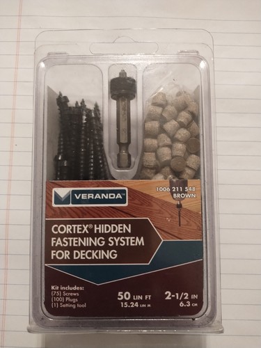 FastenMaster Cortex Hidden Fastening System Kit 2-1/2" Brown Veranda ...