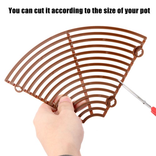 6 Pcs Plant Pot Grid with Center Cutout Cuttable Flower Covers 20.8 In ...