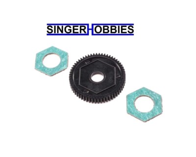 LOSI LOS212016 Mini-T / Mini-B 2.0 / JRX2 Spur Gear w/ Slipper Pads 60T ...