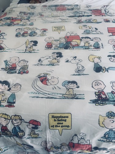 Vintage Snoopy United Feature Syndicate 1971 Twin Flat Sheet | eBay