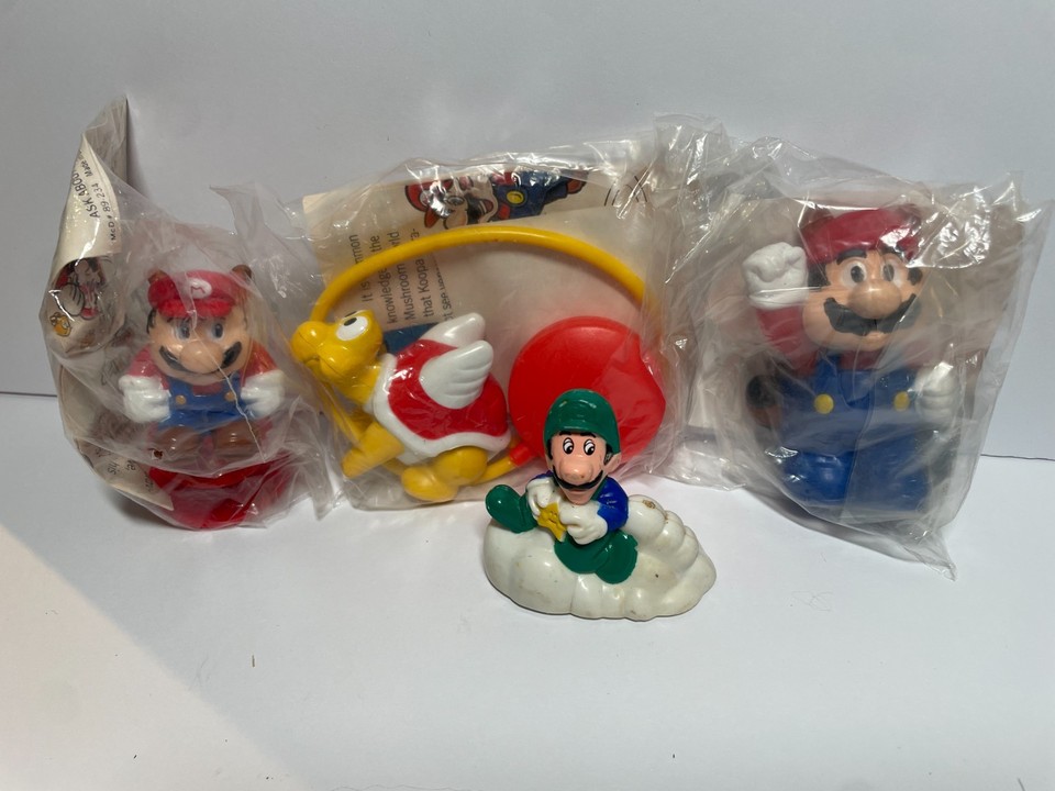 Vintage McDonalds 1989 Super Mario Bros 3 Nintendo Lot of 4 Toys- 3 ...