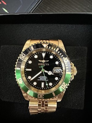 Invicta Pro Diver Automatic Men's 42mm Black Dial Green Bezel Watch ...