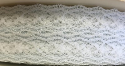 LION RIBBON CO #27-86218- 1 1/4"BABY BLUE & WHITE DOUBLE EDGE BEADING ...