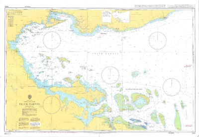 Admiralty 1680 Malaysia Sabah East Coast Teluk Darvel Map Chart Marine ...