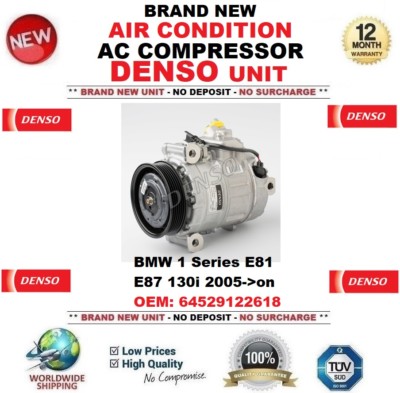 DENSO AIR CONDITION AC COMPRESSOR for BMW 1 E81 E87 130i 2005-> OEM ...