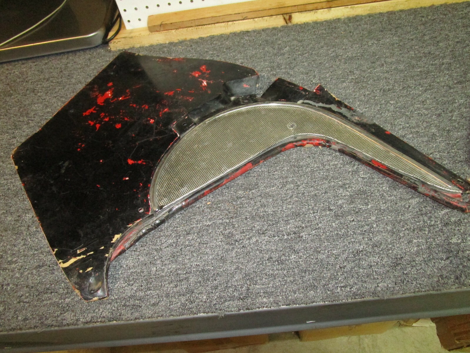 59/62 corvette press molded fiberglass interior floor kick panels pair ...