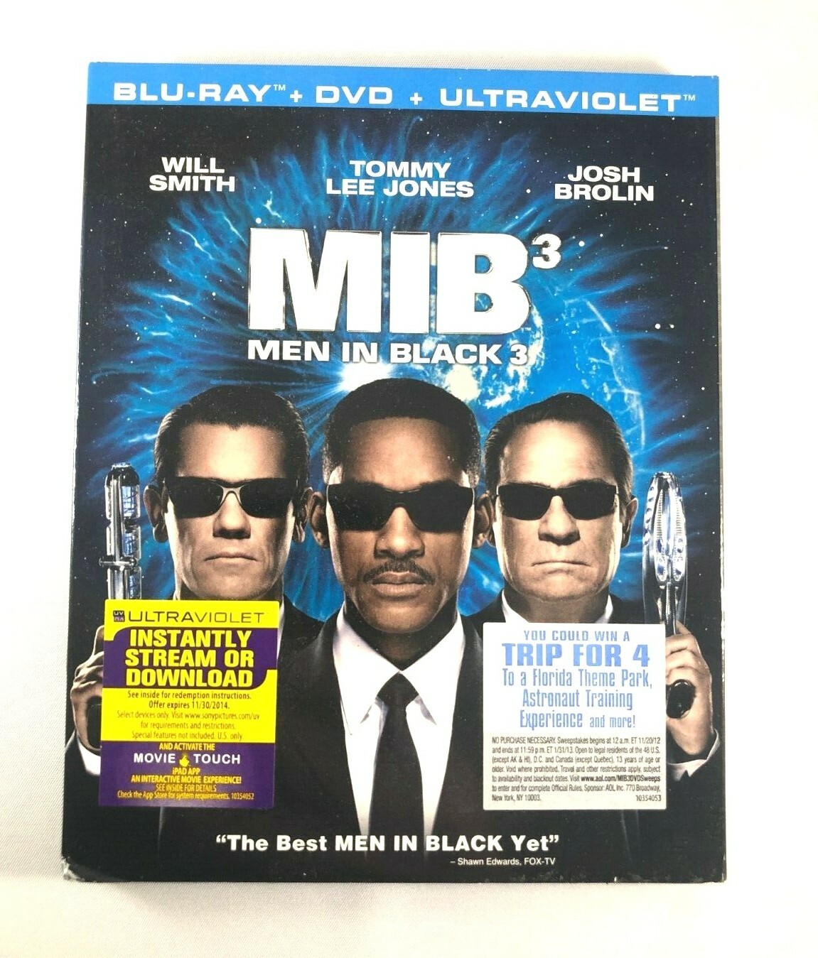 Men in Black 3 (Blu-ray/DVD, 2012, 2-Disc Set, Includes Digital Copy ...
