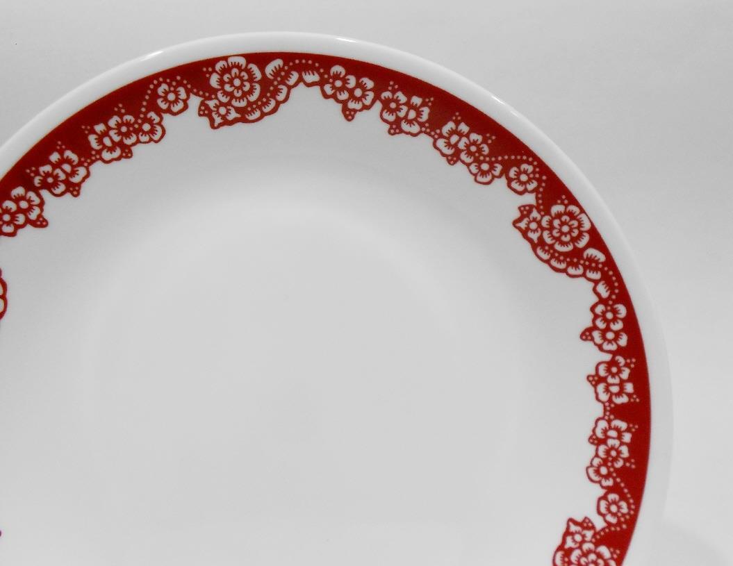 ️ 12-pc Corelle RED ROSE PARADE Dinnerware Set CHINESE New Year Flower ...