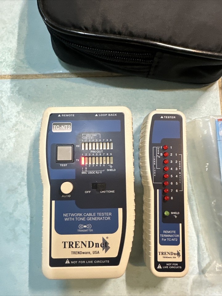 TRENDnet TC-NT2 Network Cable Tester With Soft Case Tested Ships Free ...