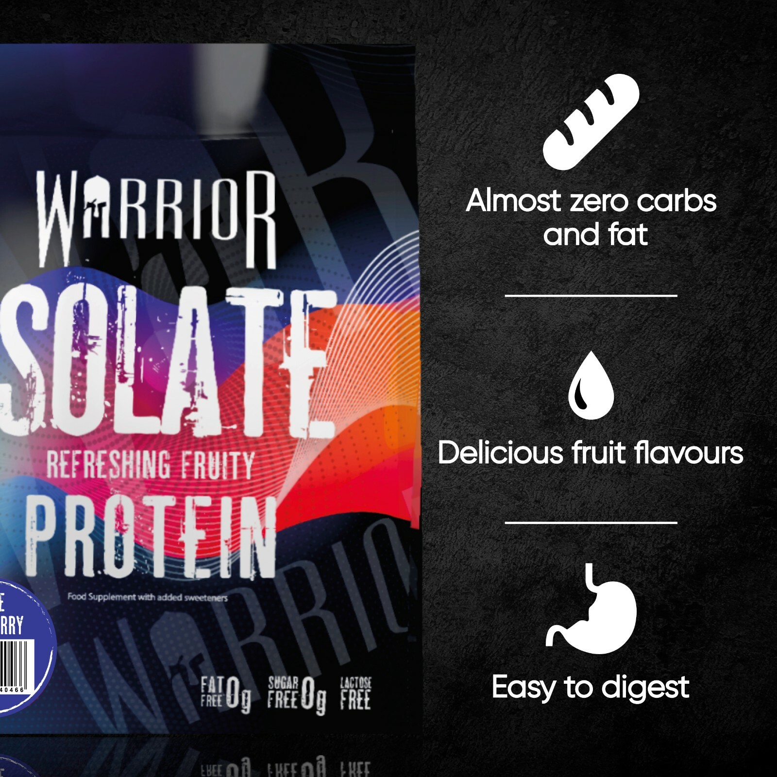 Warrior Whey Isolate Clear Fruity Whey Protein Powder Blue Raspberry ...
