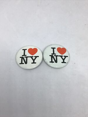 (2) Vintage 1980’s I Love NY Buttons | eBay