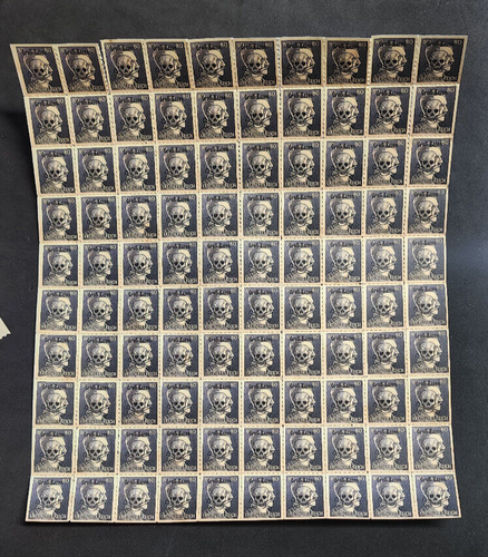 WW2 WWII Nazi Germany Third Reich Adolf Hitler stamp sheet GROSS ROSEN ...