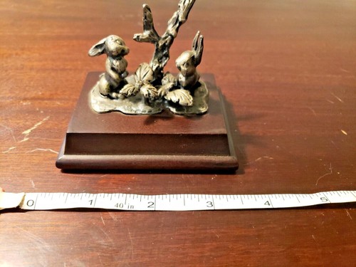 Vintage Pewter Metal Apperson Jack Rabbit Miniature Art Sculpture ...