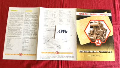 N° 18990 / JENBACH DIESEL JW 40L / dépliant deutch 12.1960 | eBay