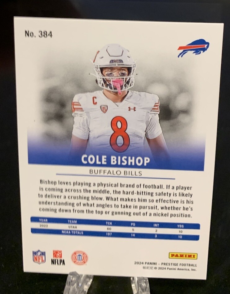 2024 Panini Prestige #384 Cole Bishop ROOKIE Red Premium Xtra Points ...