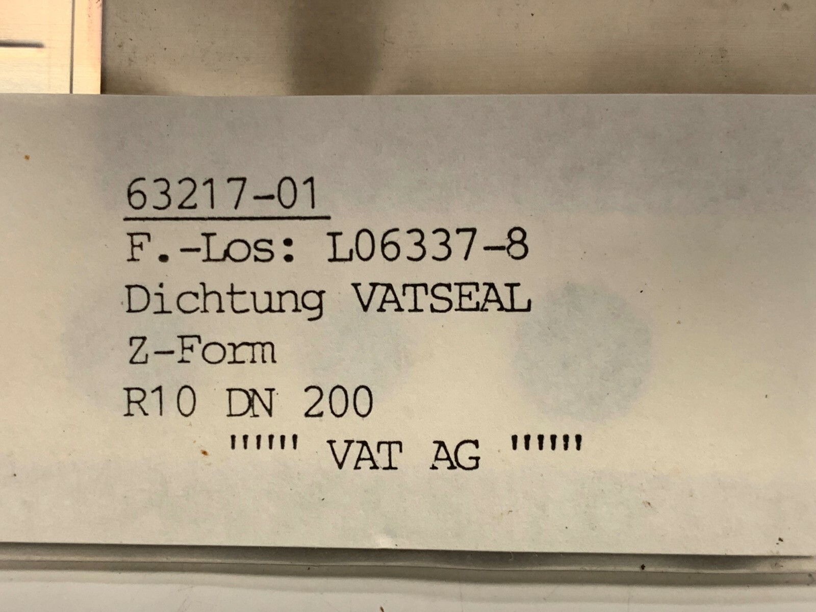 DICHTUNG VATSEAL VAT SEAL RECTANGULAR 63217-01 VATSEAL 250,0X 70,0 | eBay