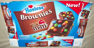 2016 VINTAGE HOSTESS CAKES NEW! BROWNIES MADE WITH M&Ms EMPTY FLAT BOX ...