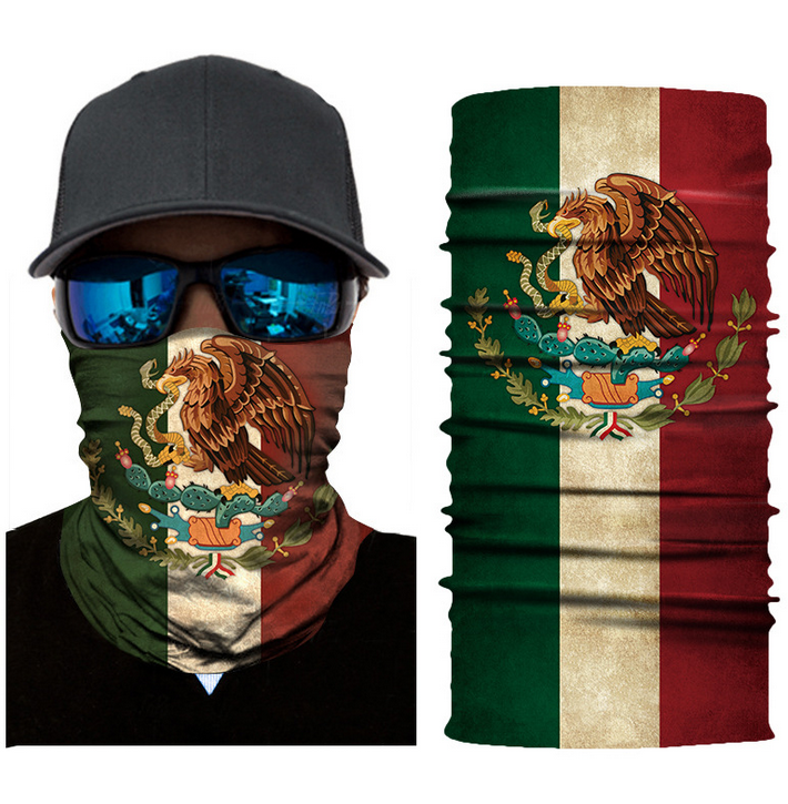 Mexico Flag Face Mask Sun Shield Neck Gaiter Balaclava Bandana Sport ...