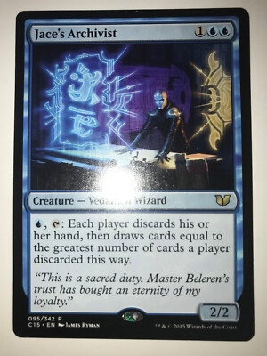 MTG Jace's Archivist LP/NM Commander 2015 Rare Magic the Gathering TCG ...