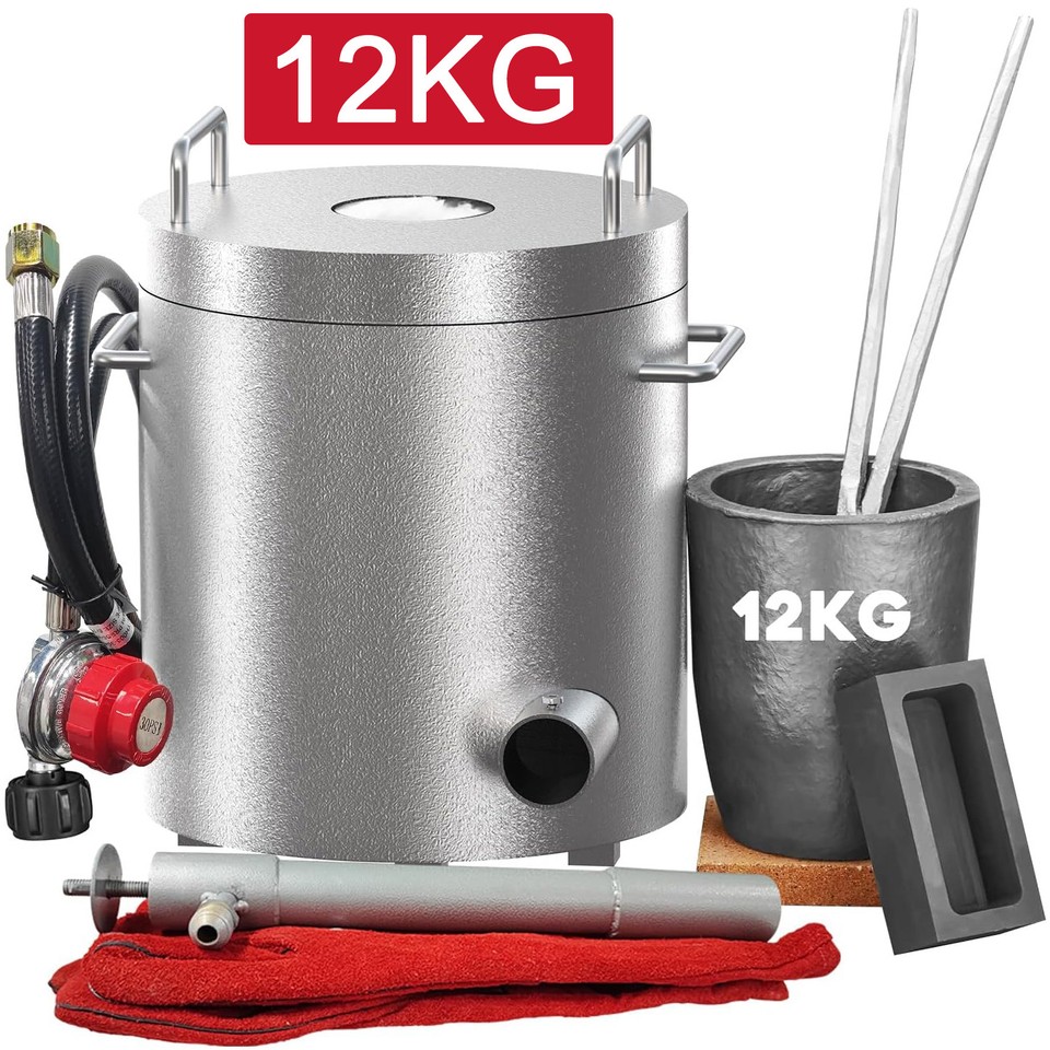12KG Propane Melting Furnace Foundry Kit 1482°C/2700°F Casting Refining ...