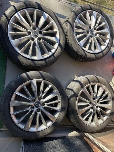 16-20 INFINITI Q50 WHEEL RIMS W/ TIRES BRIDGESTONE 225/50R18 95V SET OF ...
