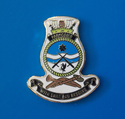 HMAS FARNCOMB COLLINS CLASS SUBMARINE LAPEL BADGE GOLD PLATED & ENAMEL ...