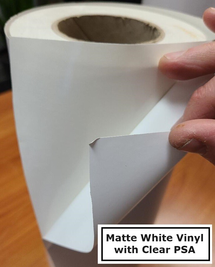 Gloss & Matte White Sign Vinyl Adhesive Decal Sticker CHEAP (Not for ...