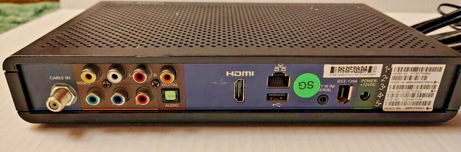 Arris DCX3200-M A071/033 Dolby Digital Plus HDMI TV Box w/ Power Cord ...