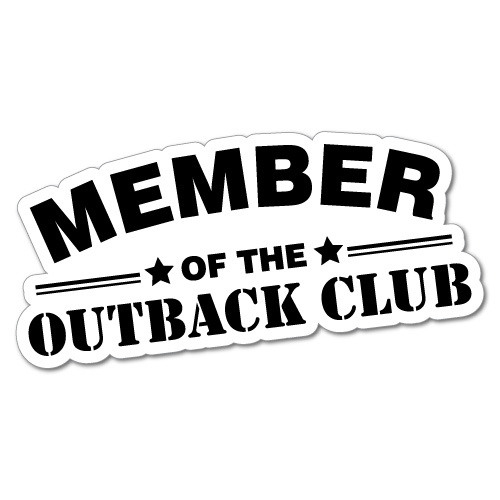 Member Of The Outback Club Sticker Decal Outback 4x4 Ute Country Aussie ...